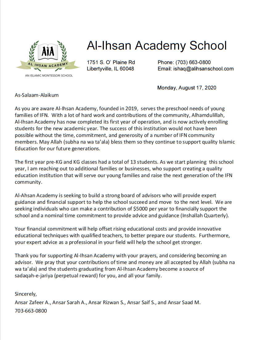 Support – Al Ihsan Academy